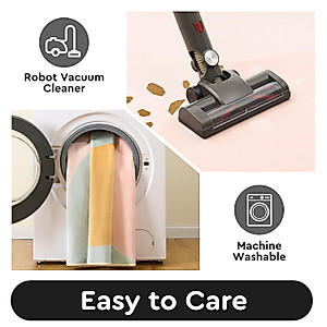 tchdio-Pink Rug-Soft Rugs for Living Room-Washable Rugs 8x10-No Slip Rugs for Bedroom Girl,Nursery,Dorm,Kids Room,Living Room,PlayRoom-Pink Carpet