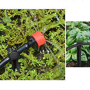 LUTER 50pcs Irrigation Drip Support Stakes Plastic for 1/4" Drip Lines Tubing Hose for Gardens, Flowers, Plants, Vegetable