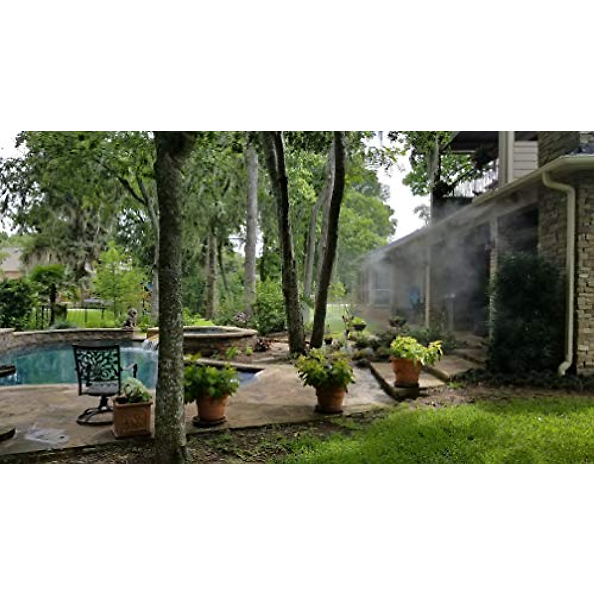 mistcooling Patio Misting Kit Assembly - Make Your own Misting System - Easy to Build and Install - 5 Minute Installation (36Ft 8 Nozzles)