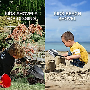 KOLEIYA Small Shovel,Short Handle Shovel,Overall Length 28 Inches,Kids Shovels for Digging,Shovels for Gardening,Metal Sand Shovel, Metal + Wooden