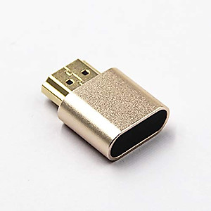 HDMI DDC EDID Dummy Plug,[3840x2160@60Hz New Generation] VGA Virtual Display Adapter Headless Ghost Display Emulator Lock Plate for Ethereum ETH ZEC BTC Mining