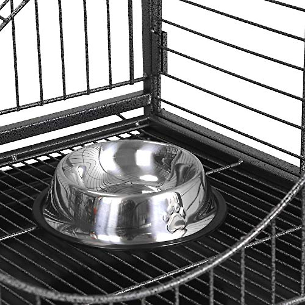BBBuy 37 Inches Metal Ferret Cage Small Animals Pet Habitat Large Critter Nation Cage/w Bottom Tray Front Doors Ramps, 4 Tiers for Guinea Pigs, Rabbit, Chinchilla, Rat, Sugar Gliders, Hamster, Black