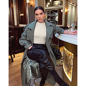 OQQ Women's 2 Piece Long Sleeve Shirt Crew Neck Stretch Fitted Underscrubs Layer, Black,beige, Medium