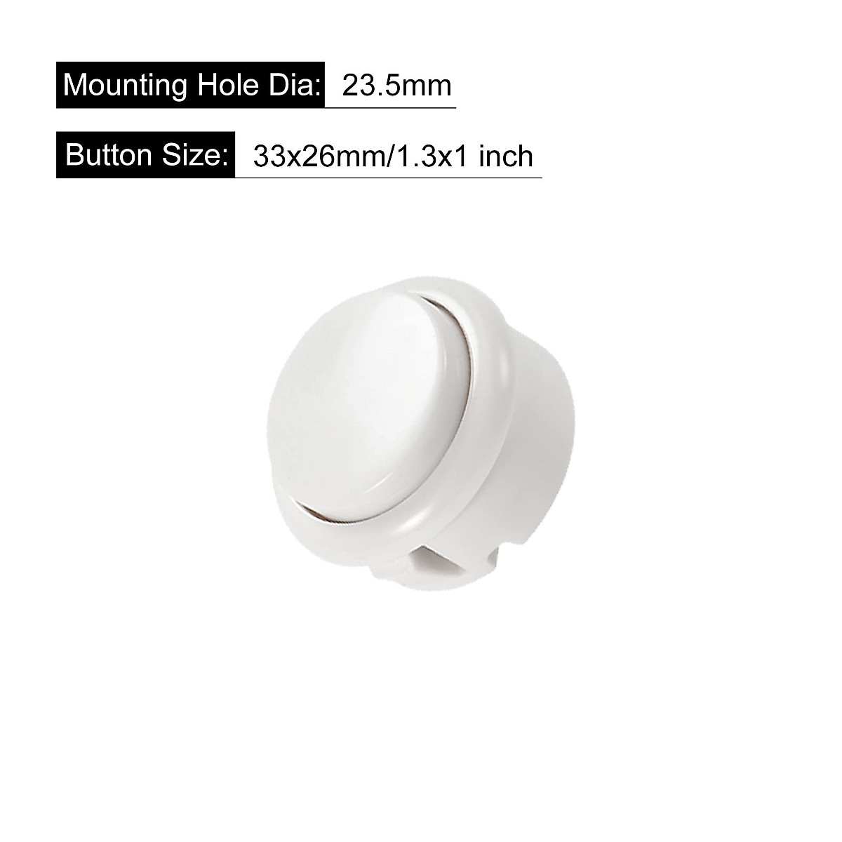 Rebower Momentary Game Push Button Switches Game Button [Arcade Video Games] 30mm Red/Green/Blue/Yellow/Black/White 12