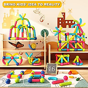 Magnet Toys for 3 Year Old Boys & Girls, Montessori Toys for Toddlers Kids, Magnetic Blocks Building DIY Learning Educational Toys Gift- Starter Set