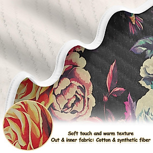 Kigai Floral Bird Pattern Baby Blanket for Boys Girls, Swaddle Blankets Soft Cozy Nursery Receiving Blankets Travel Blanket Throw Blankets for Toddler Newborn, 30 x 40 Inch