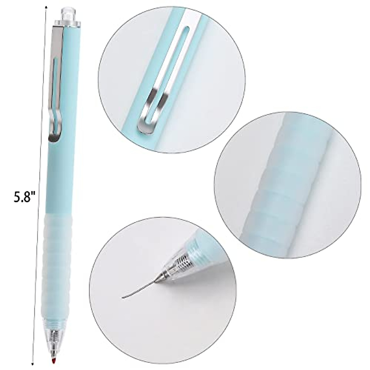 LoveBB 10 Pcs Fine Point Ballpoint Pens 0.5mm Black Ink Smooth Writing Pens Ball Point Pen for Office Worker, Student