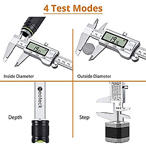Neoteck 8 inch Digital Caliper and Feeler Gauge Set, Stainless Steel Electronic Vernier Caliper Measuring Tool Fractions/Inch/Metric Conversion Large LCD Screen