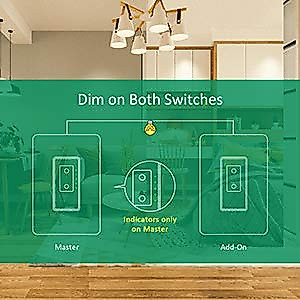 3 Way Smart Dimmer Switch by Martin Jerry | SmartLife App, Compatible with Alexa as WiFi Light Switch Dimmer, Works with Google Assistant
