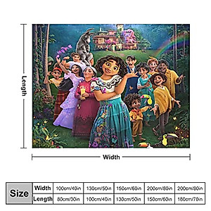 TNHPYEG Luxury Blanket Encanto Throw Blankets, Flannel Blankets and Throws for All Seasons, Washable Air Condition