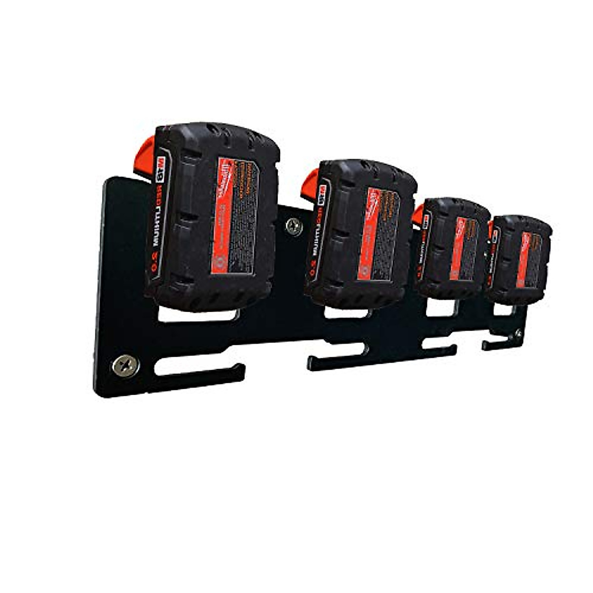 SZWJT-LV Battery Holder, Milwaukee M18 Battery 4X, Wall Display Hook Holder, M18 Battery 4Bit Power Tool Storage, Wall Display Hook Holder （Aluminum Material）