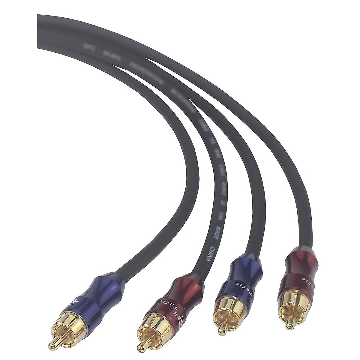 VKheroKV Wv-rcato2/rcakite-05 RCA Stereo Plug Male to Dual RCA Stereo Plug Male 1 Input 2 Output Stereo Audio Splitter Cable/Gold Plated Plug / 4n OFC Pure Copper Wire (6.5FT (200CM))