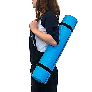 Yoga Mat Velcro Carry Strap, Black