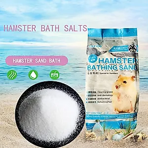 Hamiledyi Hamster Sand Bath Kit, Wooden Bathing Sand Container with Ladder Chinchilla Digging Sand Bathtub Small Animals Sandbox for Dwarf Syrian Mice Mouse Gerbils Hedgehog Lemming