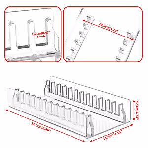 CaSZLUTION Acrylic Game Storage Organizer Stand Compatible with Nintendo Switch Game Card Case, Upgraded Switch Game Display Holder Fits up to 12 Games Box - Clear