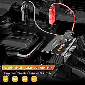 Jump Starter with Air Compressor,1000A Battery Jump Starter with 150PSI Digital Auto Tire Inflator,Up to 6.0L Gas & 3.0L Diesel Engines,12V Car Lithium Battery Jump Box Pack Power Charger