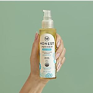The Honest Company Organic Body Oil | Gentle for Baby | Fragrance Free, Plant-Based, Hypoallergenic | 4.0 fl oz
