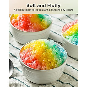 CROWNFUL Shaved Ice Machine Snow Cone Machine, 2 Ice Cups with Lids, Ice Shaver Machine for Snow Cones, Snowballs, Frozen Cocktails and More, Easy to DIY with Snow Cone Syrup at Home