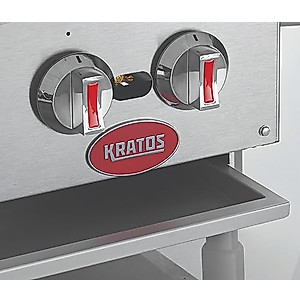 Kratos 29Y-071 4-Burner Gas Hot Plate, 24"W, Natural Gas, Field Convertible to LP