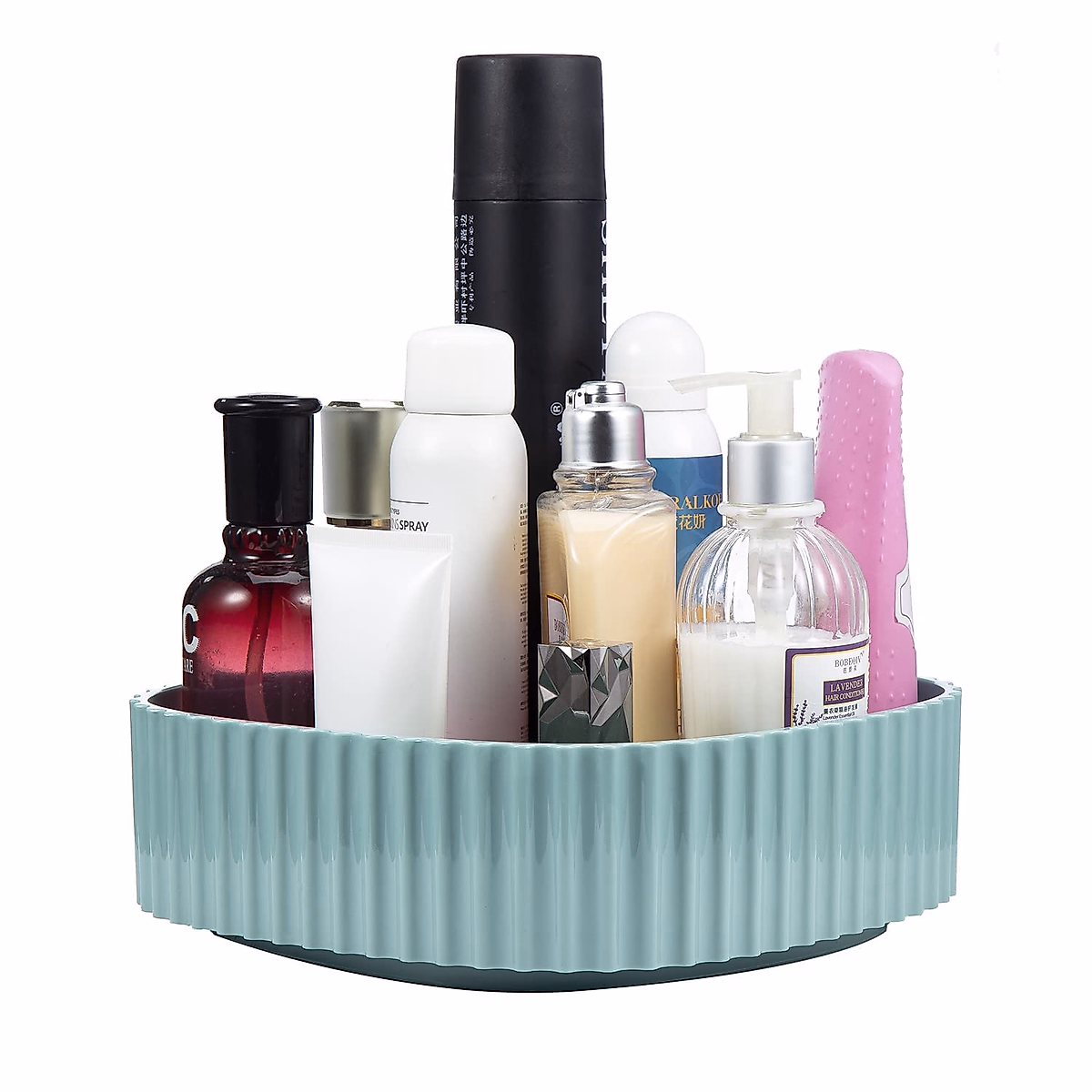 OMODDOS Lazy Susan Turntable for Cabinet，9.5" Plastic Lazy Susan Organizer，Turntable Organizer for Pantry, Countertop, Fridge, Living Room, Bathroom