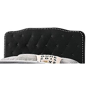 Best Quality Furniture B102-FB Bedframe, Full, Black