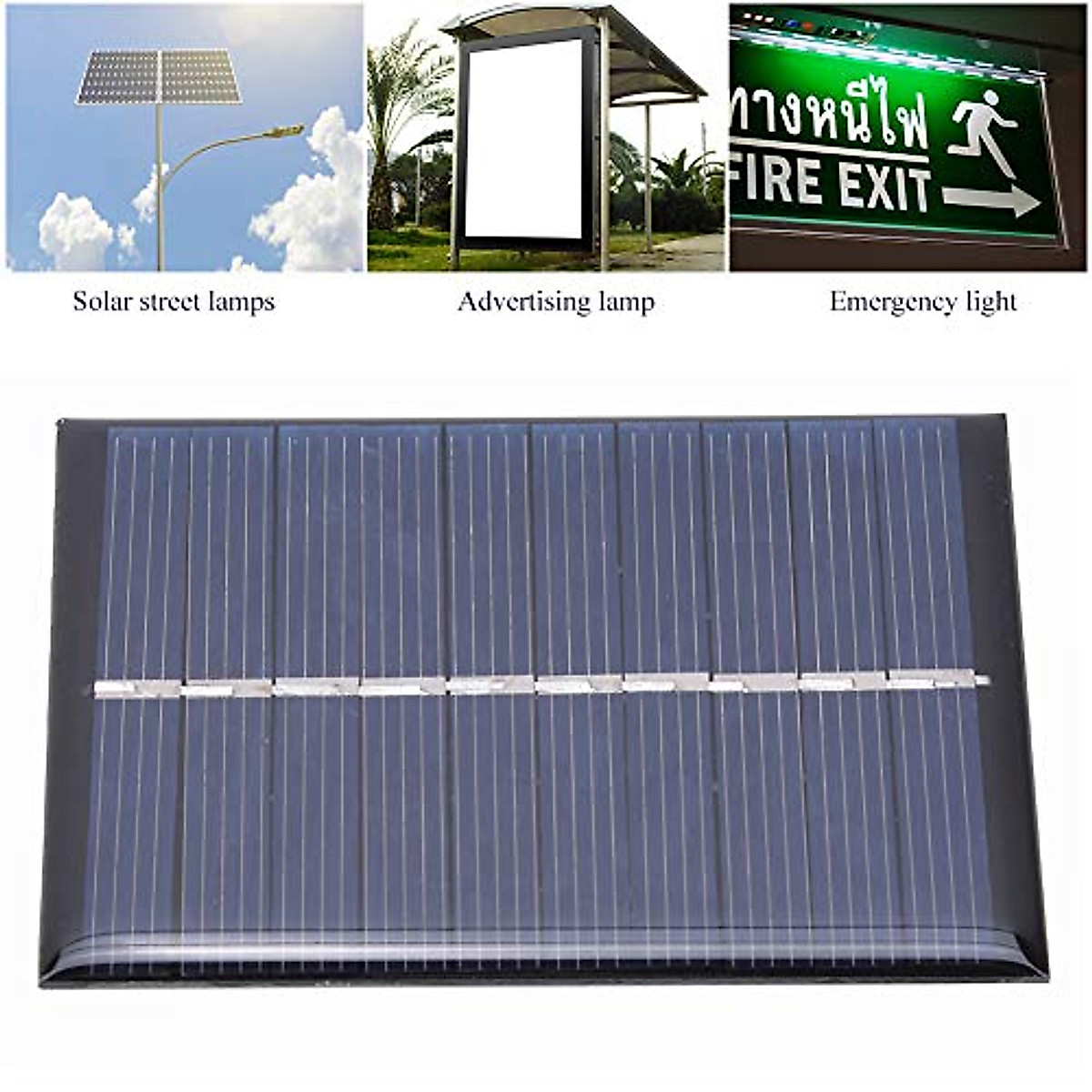 2Pcs 0.6W 5V Solar Panel, Polysilicon Solar Panel for Small Power Appliances, 80x55mm Solar Charging Panel for Emergency Lights, Advertising Lights