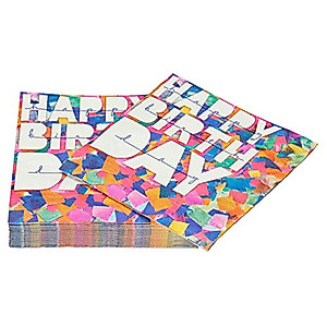 American Greetings Paper Napkins, Confetti Birthday Party Supplies (50-Count)