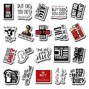 20 PCS Stickers Pack But Aesthetic Did Vinyl You Colorful Die Waterproof for Water Bottle Laptop Bumper Car Bike Luggage Guitar Skateboard