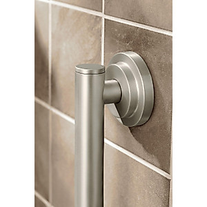 Moen YG0718BN Bathroom Safety 18-Inch Stainless Steel Modern Bathroom Grab Bar, Brushed Nickel