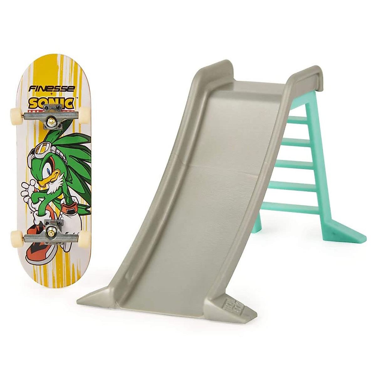 Tech Deck Street Hits 2021 Series Finesse Skateboards Sonic Jet The Hawk Complete Fingerboard and Slide Obstacle