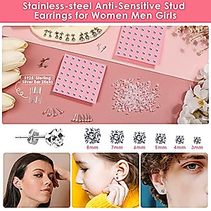 Professional Ear Piercing Gun Kit, Multi Purpose Ear Piercing Kit Nose Piercing Tools Set with 230 Pcs Stainless Steel Stud Earrings and Earrings Backs for Salon and Home Piercing
