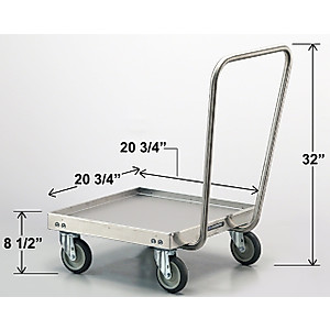 Lakeside 452 Food Service Cup and Glass Rack Dolly, Stainless Steel, 400 lb. Capacity