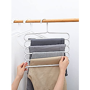 Clothes Hangers Suit Clothes Hangers Suit Hangers 1pc Multifunction Pants Hanger for Sweaters,Coat,Jackets,Pants,Shirts,Dresses Spa (Color : White, Size : One-Size)