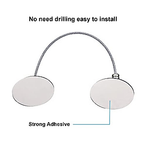 Hotop 4 Pack Refrigerator Lock Cabinet Locks with Keys Adhesive Freezer Door Fridge Drawer Lock for Child Safety and Privacy, No Drilling (White and Black)