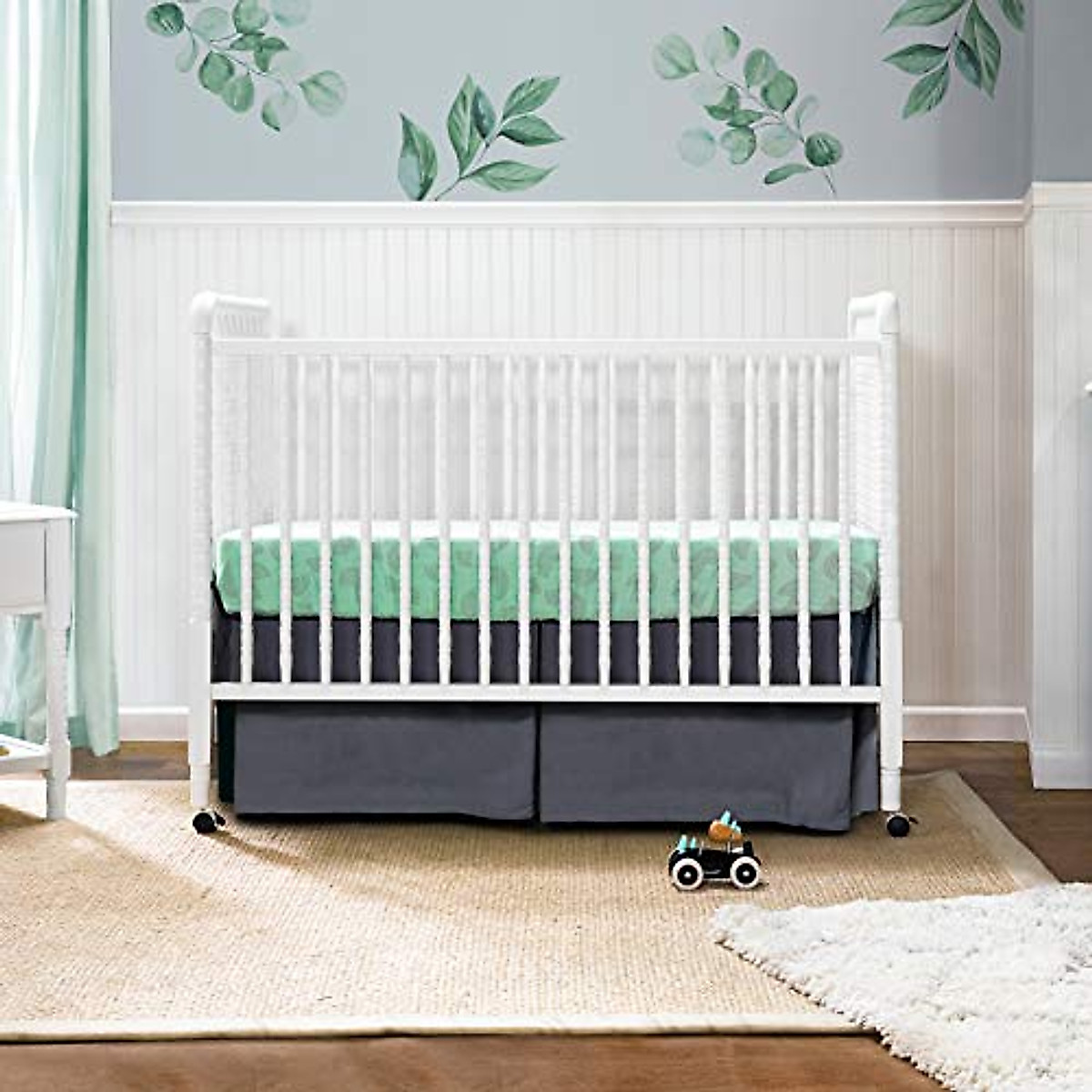 DaVinci Jenny Lind 3-in-1 Convertible Crib in White, Removable Wheels, Greenguard Gold (Mattress Not Included)