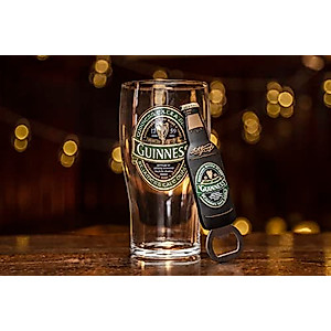 Guinness Shamrock Gift Company Ireland Label Pint Glass and PVC Opener Set
