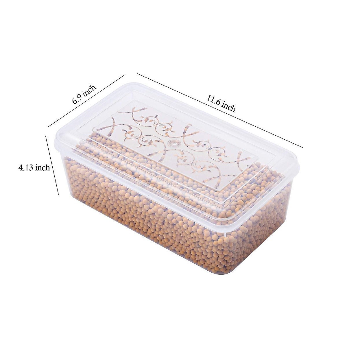 Plastic Storage Containers 2 Pack, 4.5 Quart Clear Plastic Storage Boxs with Lids, Stackable Plastic Organizer Bins, Plastic Food Storage Bins for Refrigerator, Freezer, Kitchen, Cabinets, Bedrooms