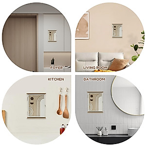 Wooden Key Box Wall Mount,Rustic Key Box Decorative Key Cabinet with 6 Key Hooks,Wall Mounted Wooden Key Holder Storage Box Cabinet for Hanging Keys,Home,Office,Entrance,Hallway,10.2" × 7.8" × 2.3"