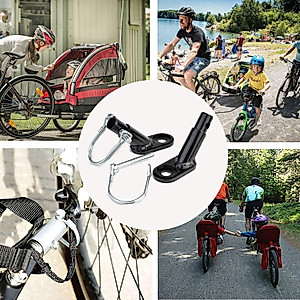 Bike Trailer Hitch Coupler Cycling Adapter Accessories Rear Rack Axle Carrier Mount Hitch Attachment for Kids Pets Trailer Cargo