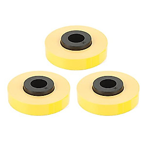 3 Roll Label Maker Tape Refills Tape Each 26.2ft Length 9mm Width Tear Resistant PET Label Maker Tape Refills for LM 370 380 390 (Yellow)