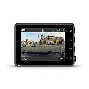 Garmin Dash Cam 47, 1080p, 140-degree FOV, Remotely Monitor Your Vehicle and Signature Series Cloth