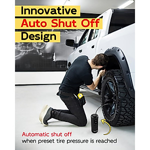 Redcar Cordless Air Inflator, Portable Tire Pump with Digital Gauge, 150 PSI, Rechargeable Battery, LED Light, for Car Tires, Bicycle, Motorcycle, Balls & Inflatables