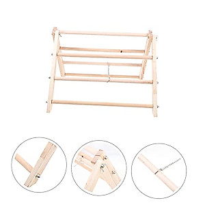 LIFKICH 1pc Perch Trainning Funny Parakeets Conures Toy Birdcage Rod Portable Balancing Safe Playpen Bar Rest Branch Ladder Rooster Platform Standing Folding Play Pet Chicken Exercise