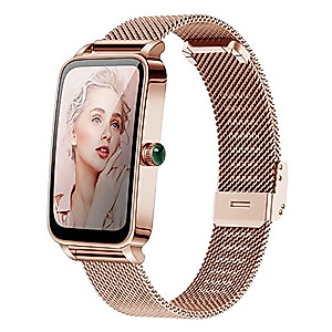 BOCLOUD Smart Watch, Smart Watches for Women Men, iPhone Android Smart Watch with Blood Oxygen/Heart Rate/Sleep Monitor, IP68 Waterproof Fitness Tracker with 12 Sport Modes(Gold)