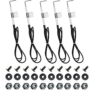 Hisencn Ignition Ceramic Electrode Replacement Parts for Home Depot Nexgrill 5 Burner 720-0888 720-0888N, 4 Burner 720-0830H 720-0830D, 720-720-0896B, 720-0898 Gas Grill, 5 Pack Igniters