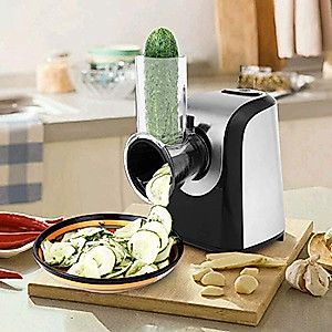 Electric Vegetable Graters Professional Salad Maker, Electric Slicer Shredder Graters for Kitchen, Gratersr/Chopper/Salad ,Electric Salad machine for Vegetables Carrot Cheese Black