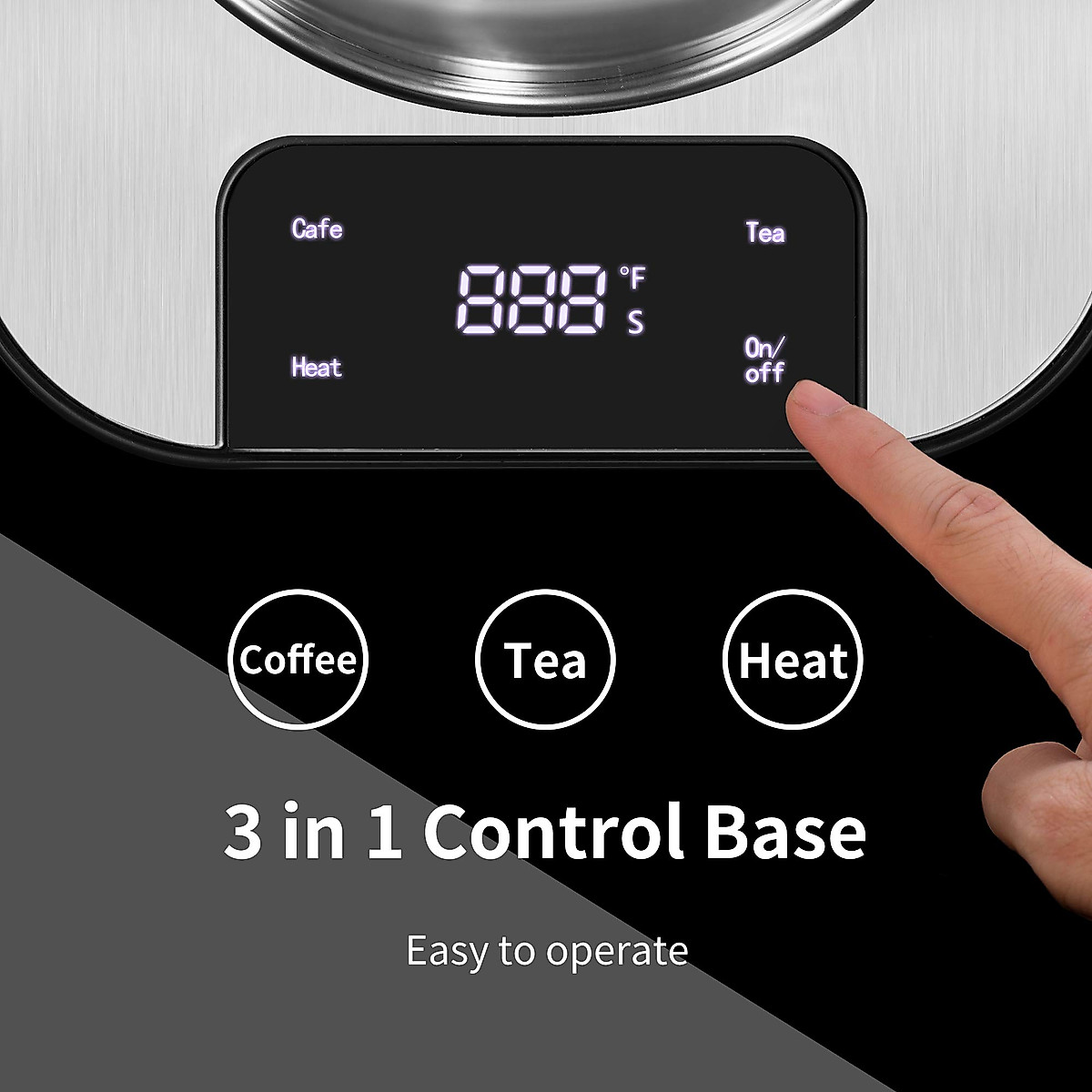 iMiGoo Intelligent Coffee Percolator 24OZ- Tea Maker - Double Layer Stainless Steel Electric Kettle 1000ML MG-W03A