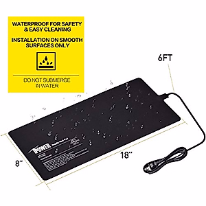 iPower PTHTPDCTRLV2HTPDXL 8"x18" Reptile Heating Pad Under Tank Terrarium Heat Mat with Digital Thermostat Temperature Controller for Small Animals
