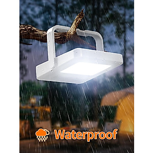 intelamp Gutter Lights Solar Powered, Portable Outdoor Solar Light 2 Pack, Camping Lantern Solar Outdoor Waterproof,2000mAh Emergency Solar Light, Suitable for Fishing, Hiking, Corridor, Aisle