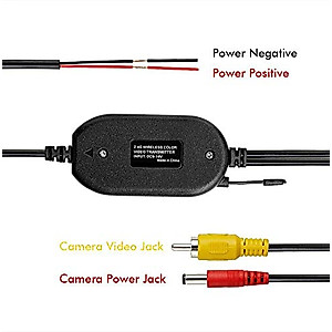 Beastron 12V/2.4GHz Wireless Video Transmitter and Receiver for Vehicle Backup Camera/Front Car Camera (ZBC-101)